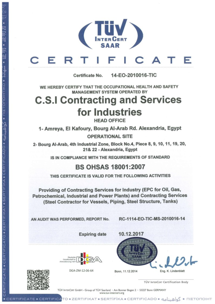 CSI – Quality and safety policy